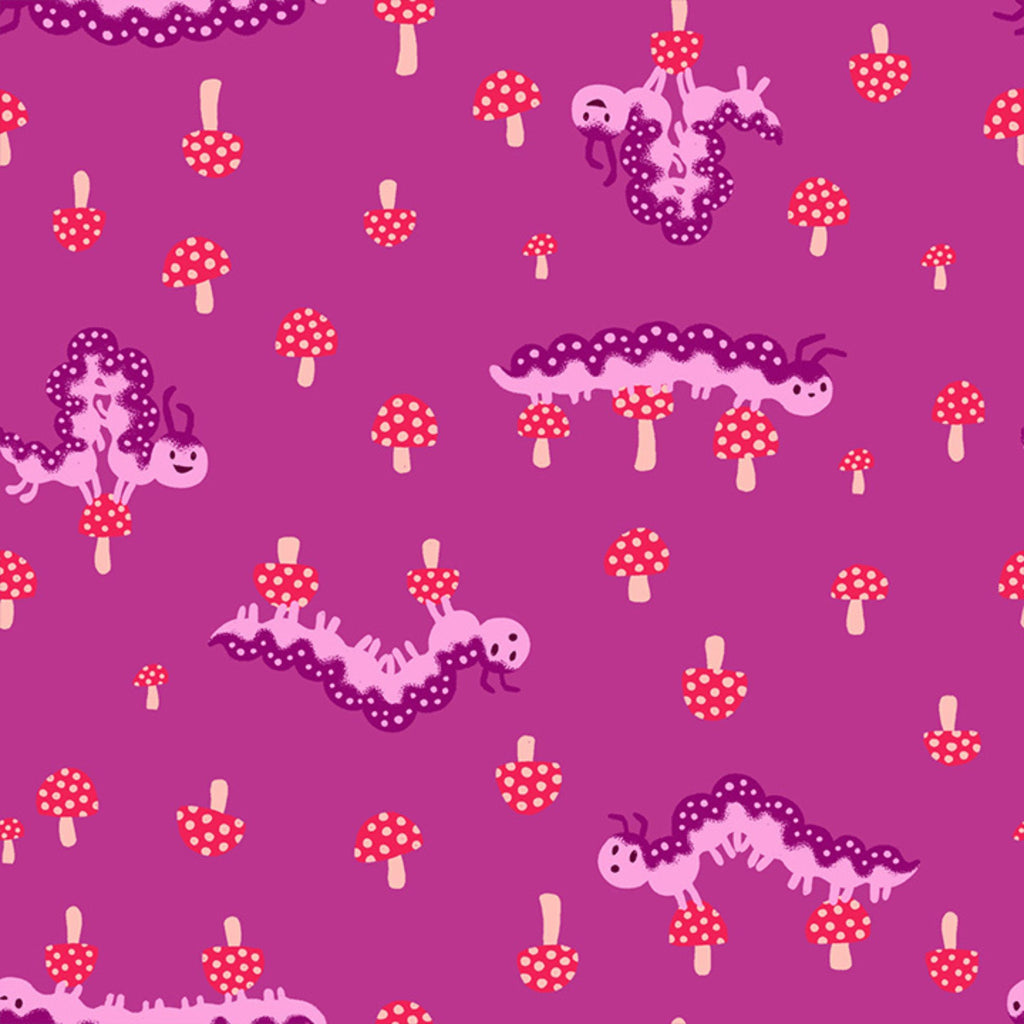 PRESALE Hello Alice Caterpillar Berry Yardage by Sarah Watts for Ruby ...