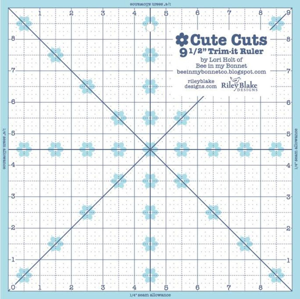 Lori Holt Cute Cuts Trim-it Ruler 9 1/2" x 9 1/2 by Lori Holt of Bee i ...
