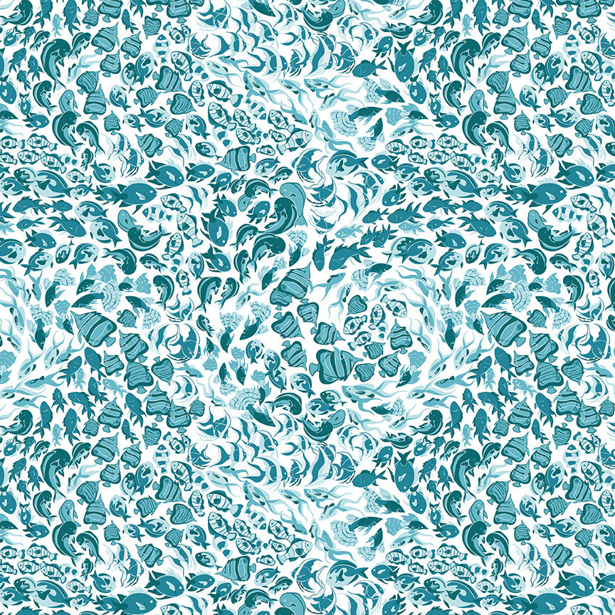 Reef Fish Deep Water Yardage by Corinne Wells for Riley Blake Designs ...