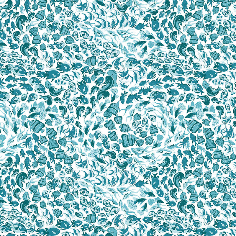 Reef Fish Deep Water Yardage by Corinne Wells for Riley Blake Designs ...