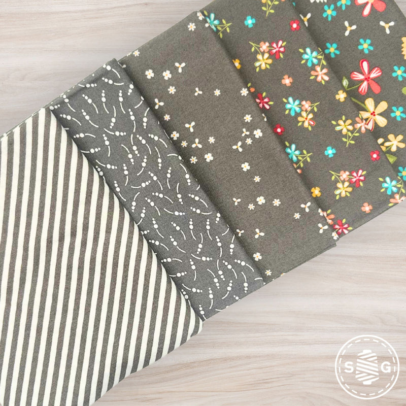 In the Garden Custom Fat Quarter Bundle Slate by Corey Yoder for Moda ...