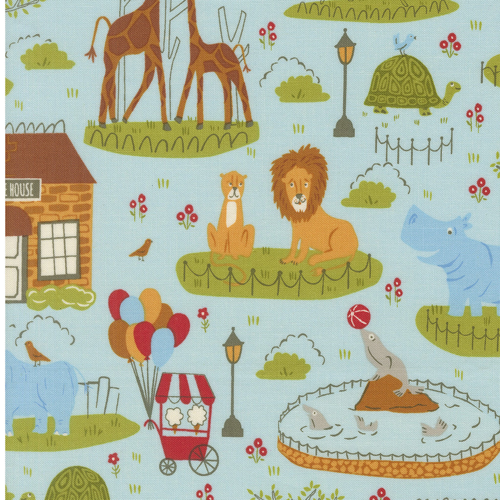 PRESALE Animal Park Fun Water Yardage by Stacy Iest Hsu for Moda Fabri ...