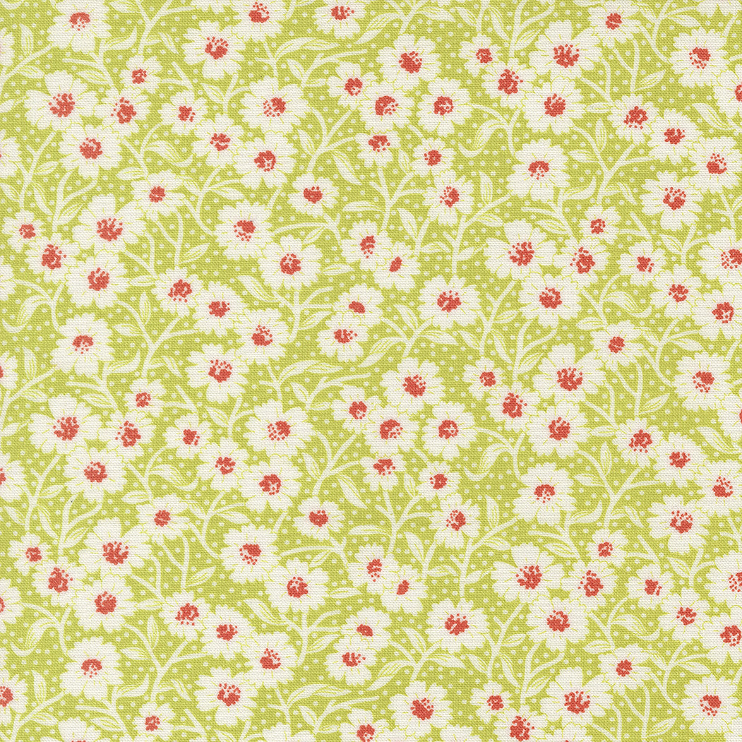 PRESALE Rosie Picnic Bloom Green Apple Yardage by Fig Tree & Co for Mo ...