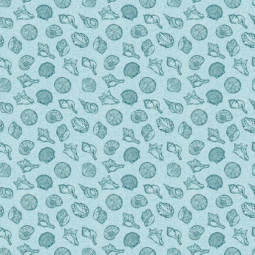 Reef Shells Sky Yardage by Corinne Wells for Riley Blake Designs | C17 ...